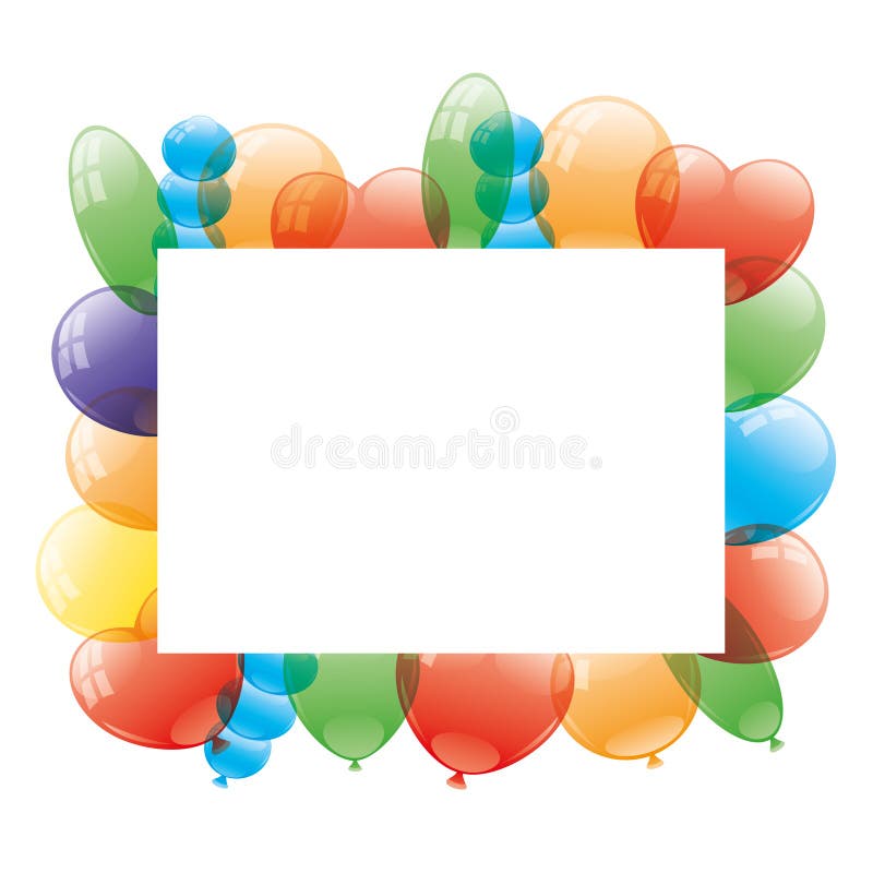 Vector frame. Balloons. stock vector. Illustration of idea - 45682710