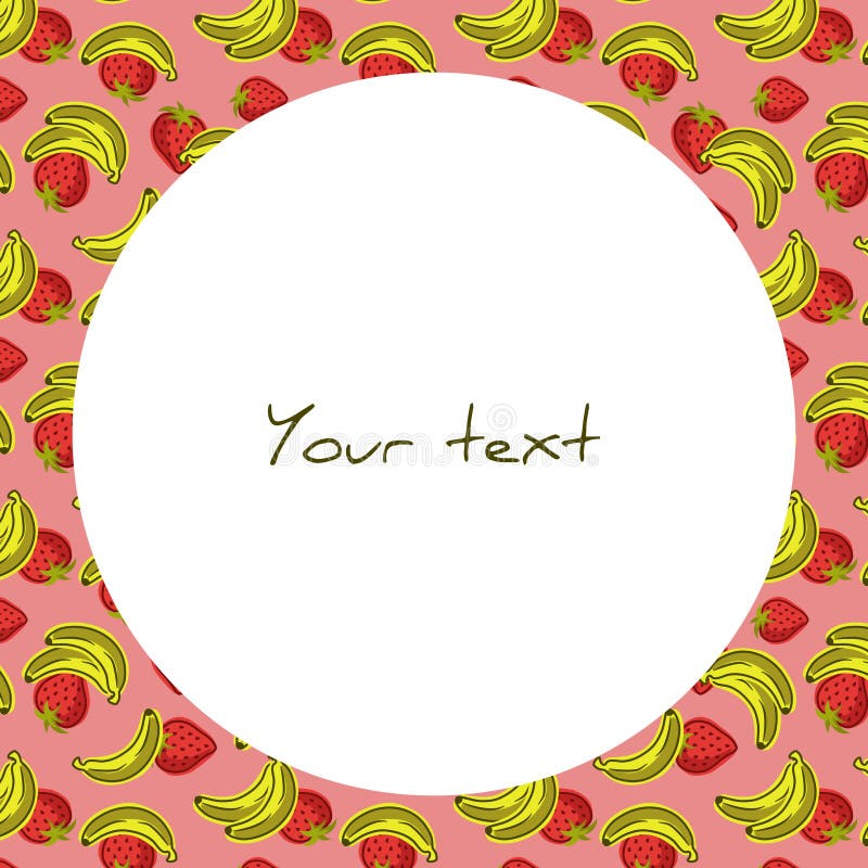 Bananas Frame Illustration - Tropical Theme Stock Illustration ...