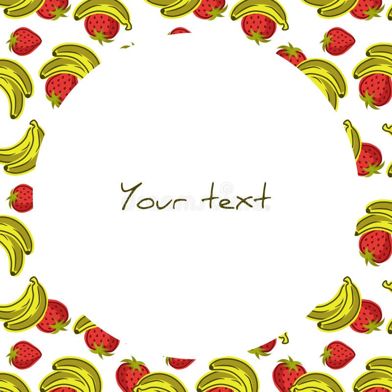 Bananas Frame Illustration - Tropical Theme Stock Illustration ...