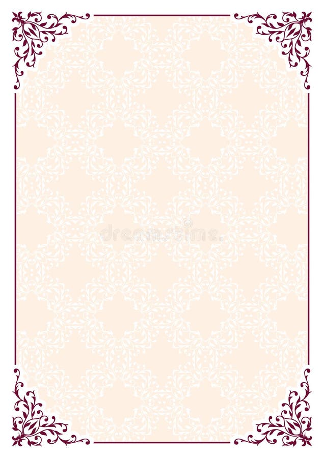 Vector Frame with Beautiful Corners and Ornament Stock Vector ...