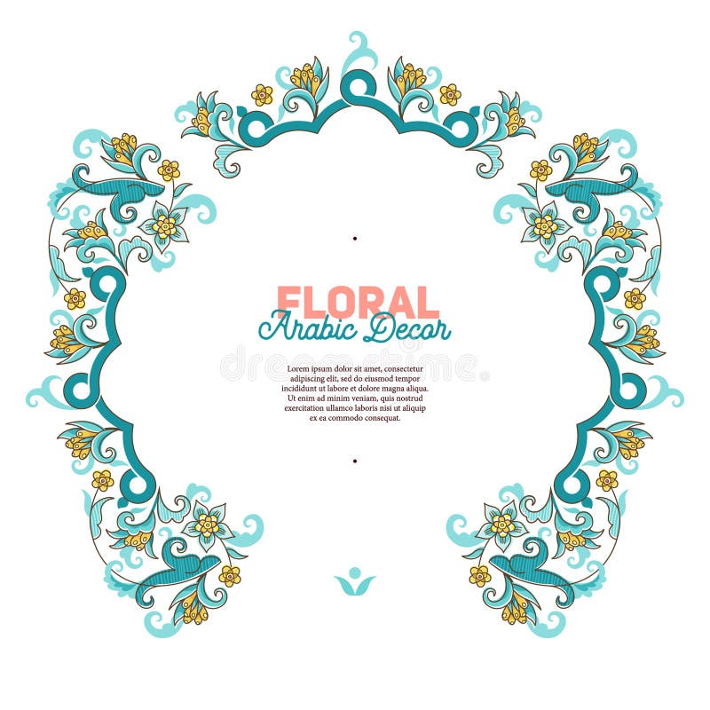 Vector Frame, Border, Element, Arabesque, Floral Pattern for Design ...