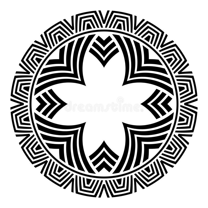 Vector Frame, Border. Round Vector Pattern. Decorative Design Element ...