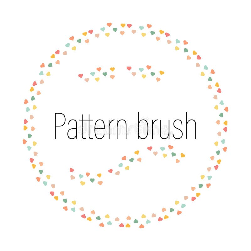 Vector Frame, Border from Small Hearts. Simple Romance Symbol of Love ...