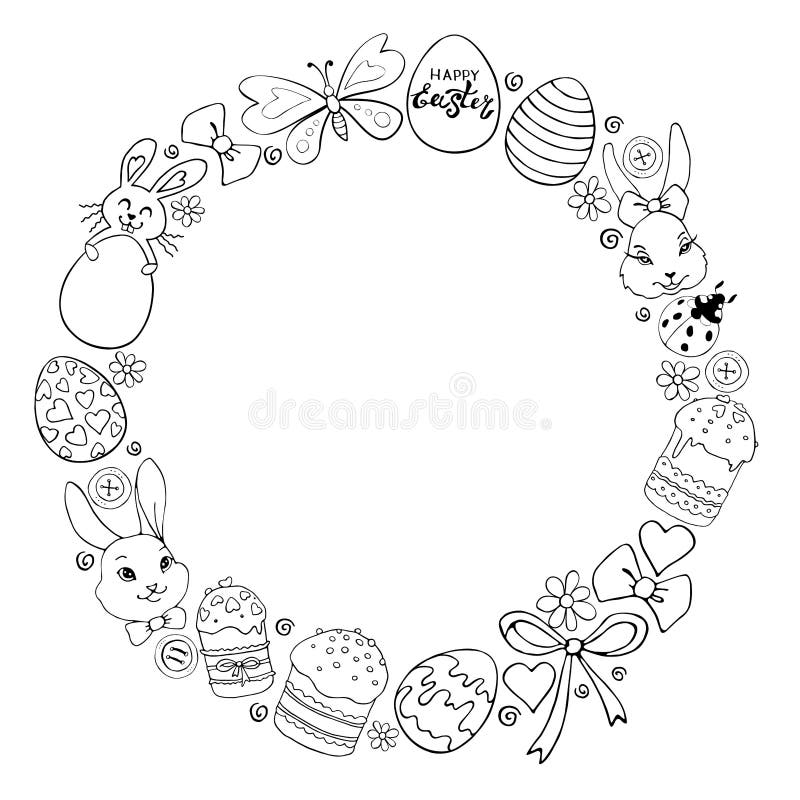 Easter Border Clipart Black And White