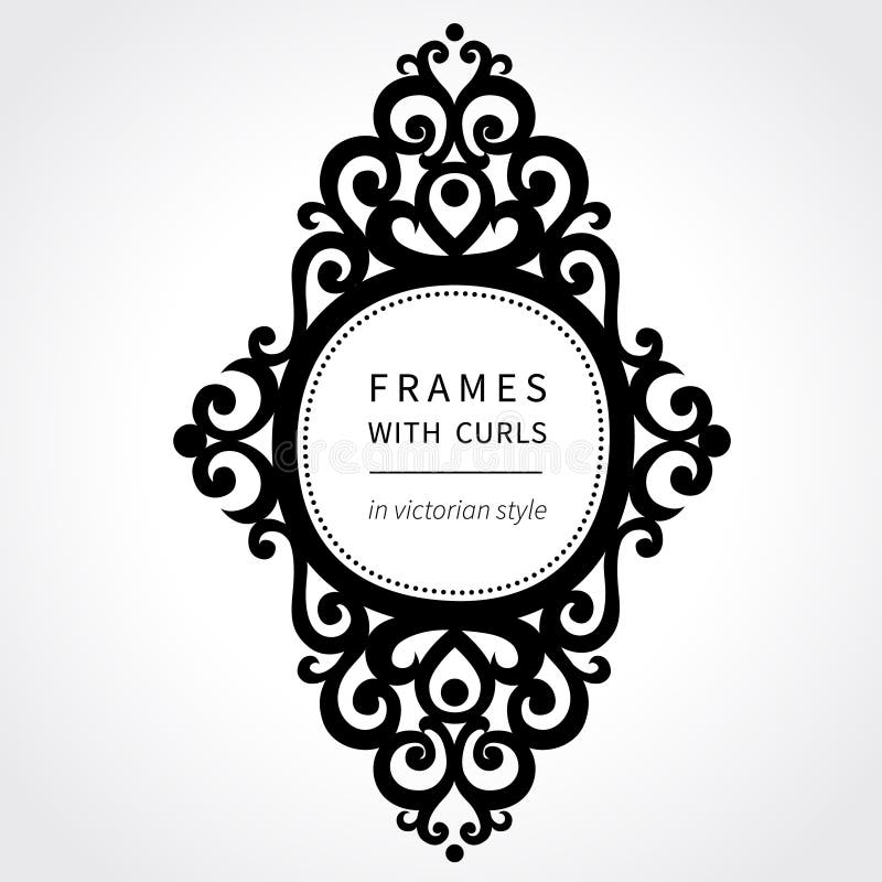 Vector Set With Classical Ornament In Victorian Style Stock Vector