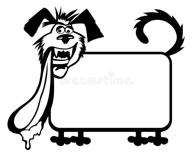 Vector frame. Dog. stock vector. Illustration of cartoon - 41272418