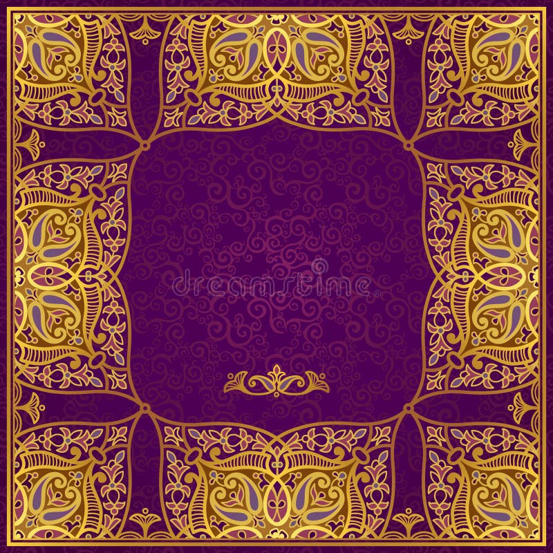 Vector Frame in Eastern Style. Stock Vector - Illustration of abstract ...