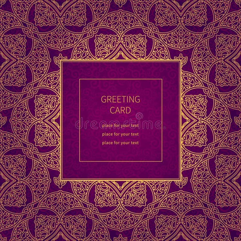 Vector Frame in Eastern Style. Stock Vector - Illustration of frame ...