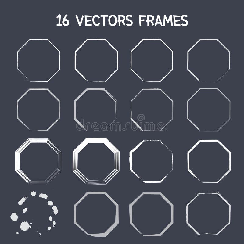 16 vector frame stock vector. Illustration of round, painting - 43553910
