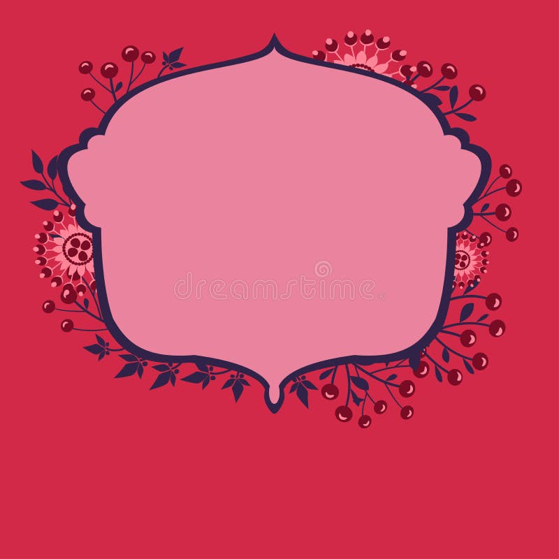 Vector Frame with Flowers and Berries 2s Stock Vector - Illustration of ...