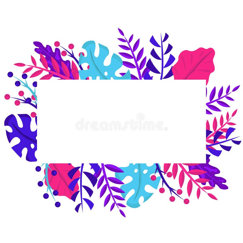 Vector Frame of Flowers. Isolated Botanical Illustration for a Postcard ...