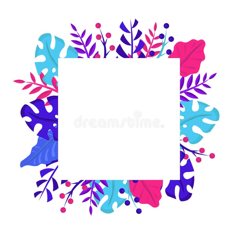 Vector Frame of Flowers. Isolated Botanical Illustration for a Postcard ...