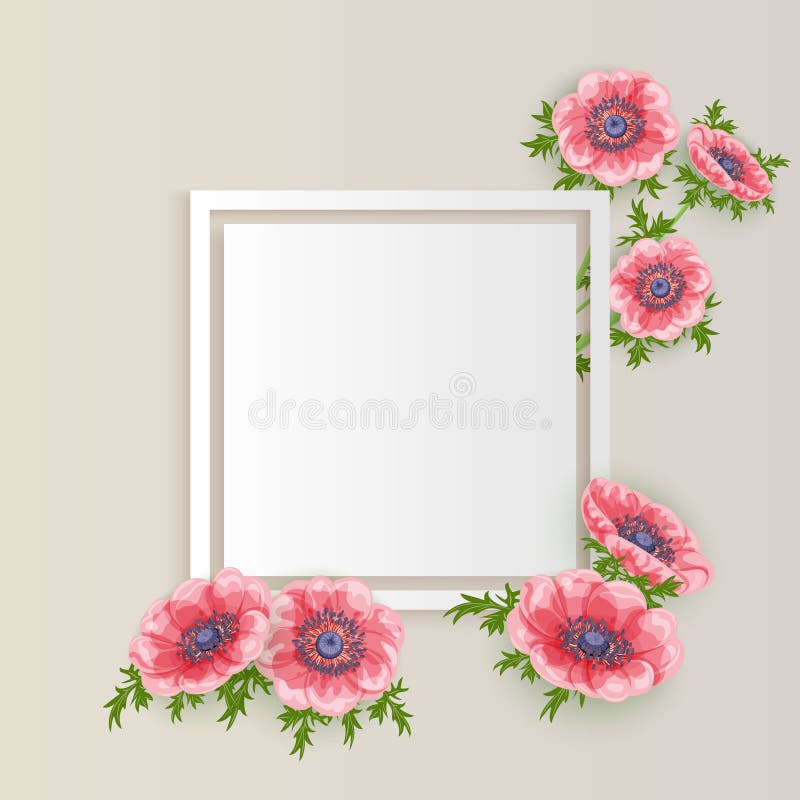 Vector, frame with flowers stock vector. Illustration of bouquet ...