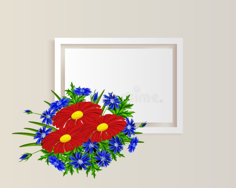 Vector frame with flowers stock vector. Illustration of beautiful ...