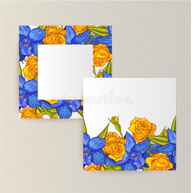 Vector frame with flowers stock vector. Illustration of birthday ...