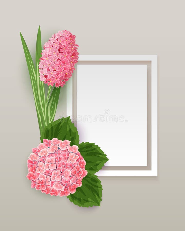Vector frame with flowers stock vector. Illustration of flowers - 103573855