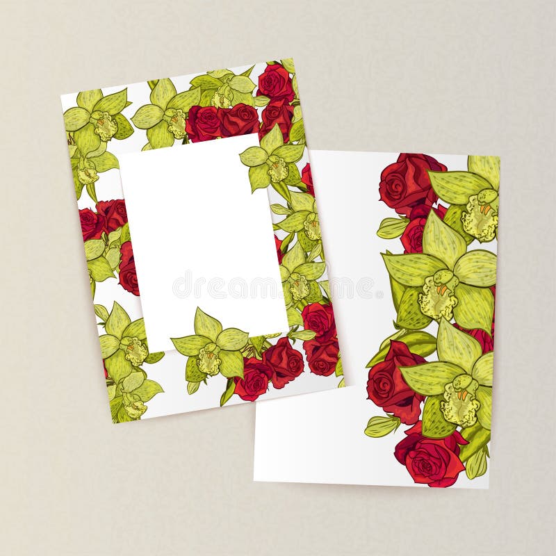 Vector frame with flowers stock vector. Illustration of spring - 114128419