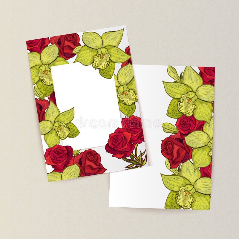 Vector frame with flowers stock vector. Illustration of birthday ...