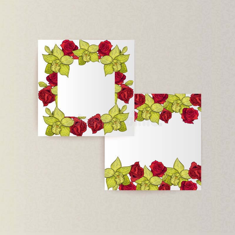 Vector frame with flowers stock vector. Illustration of plant - 114304137