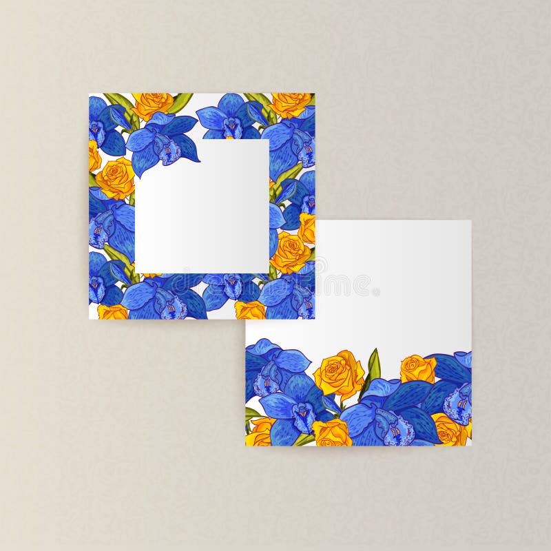 Vector frame with flowers stock vector. Illustration of design - 113694068