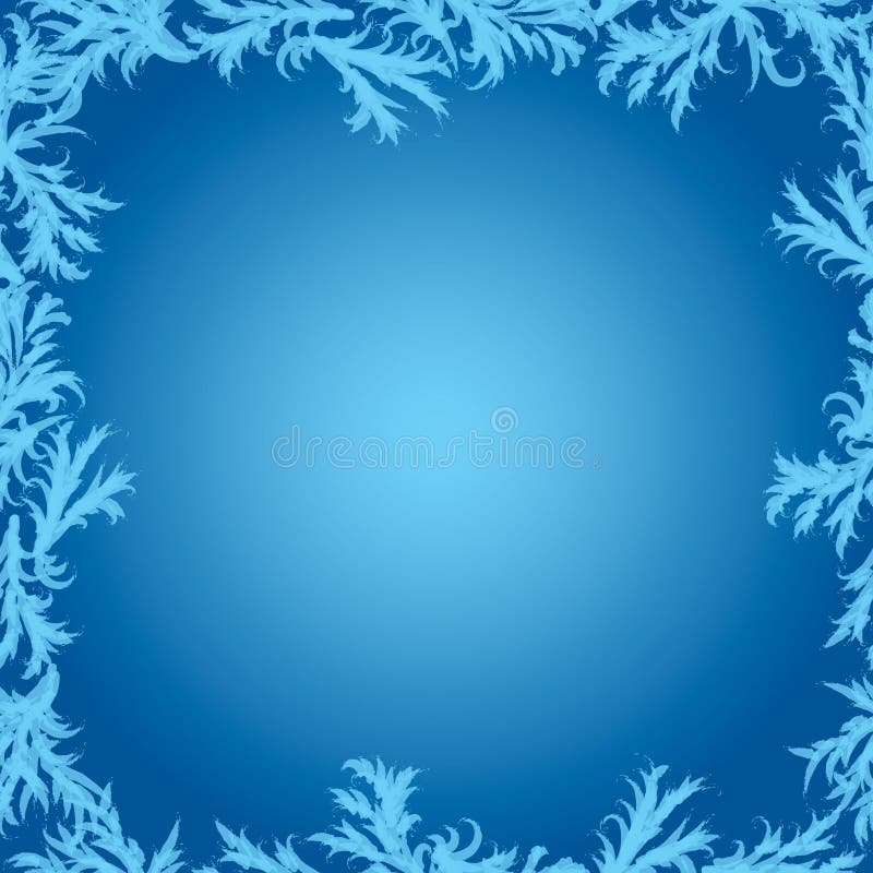 Vector Frame of Frost Patterns Stock Vector - Illustration of cold ...