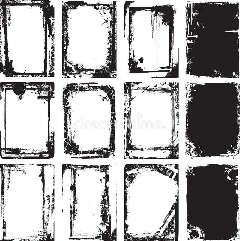 Grunge white frame stock vector. Illustration of decor - 8489865