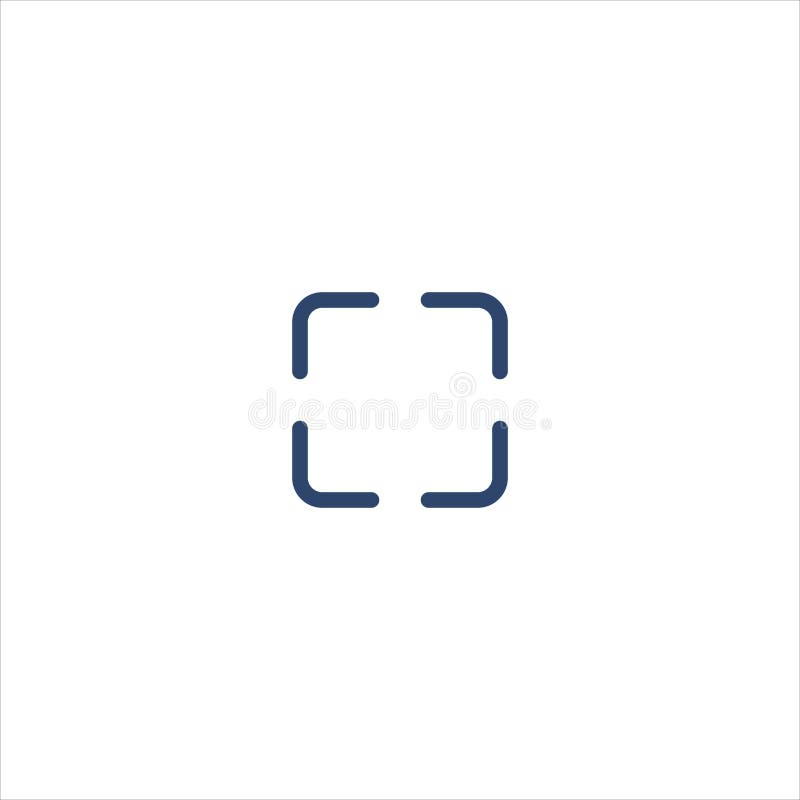 Vector Frame Icon, Camers Focus. Digicam Interface Framework Symbol ...