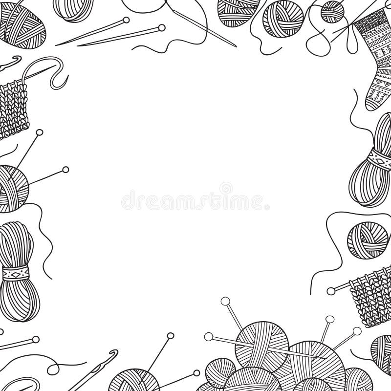 Yarn Clipart Border