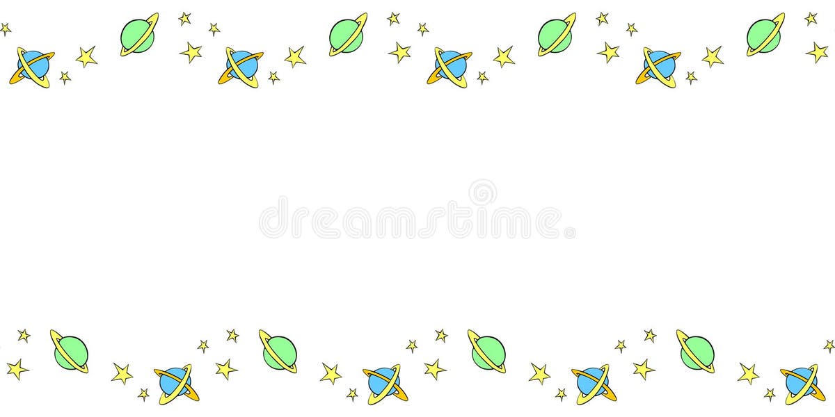 Doodle Planets Border Blackandwhite Stock Illustrations – 90 Doodle ...