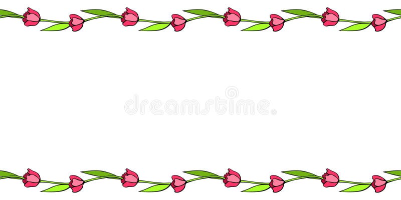 Spring Flower Bottom Border Stock Illustrations – 536 Spring Flower ...