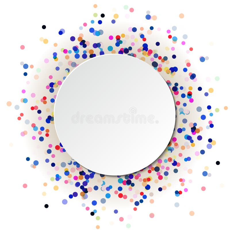 Vector Frame of Round Multicolored Confetti Stock Vector - Illustration ...