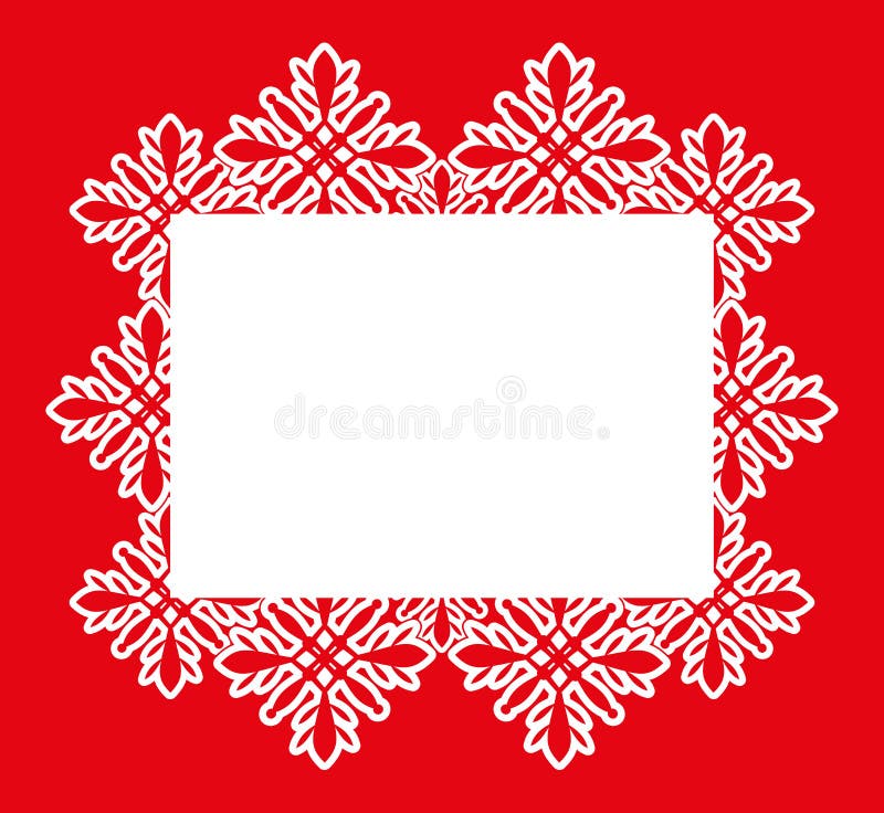 Vector frame. Snowflakes. stock vector. Illustration of letter - 46046350