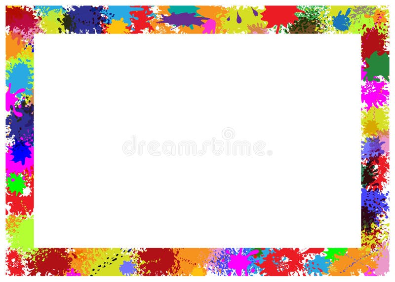 Vector Frame on Splash Color Stock Vector - Illustration of ornament ...