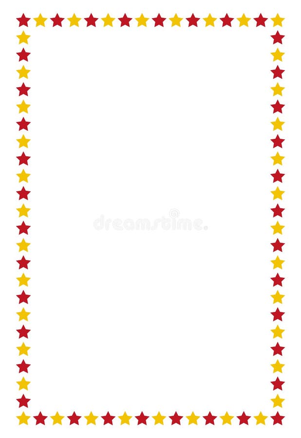 Vector Frame with Stars for Any Text. Frame Isolated on White Stock ...