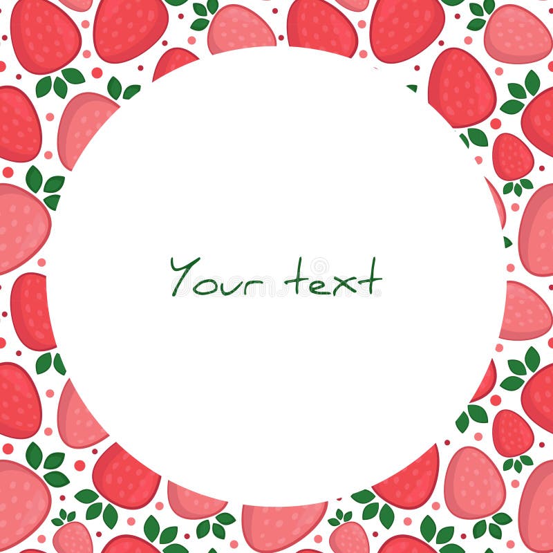 Round Frame Strawberries Stock Illustrations – 284 Round Frame ...