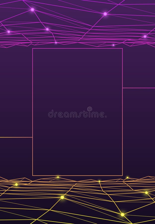Vector Frame Template for Advertising, Placing Text or Logo. Low Poly ...