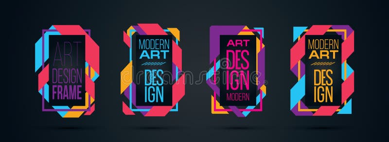 Vector Frame for Text Modern Art Graphics for Hipsters Stock Vector ...