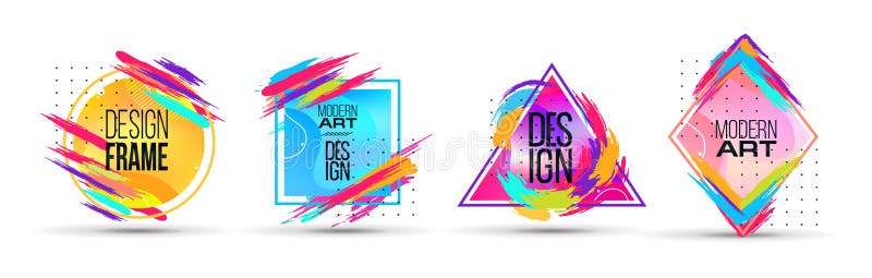 Vector Frame for Text Modern Art Graphics for Hipsters . Dynamic Frame ...