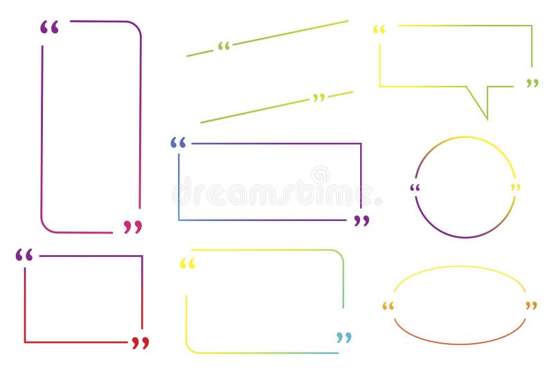 Vector Frame for Text with Quotes. Bubble Box for Quotes. Borders for ...