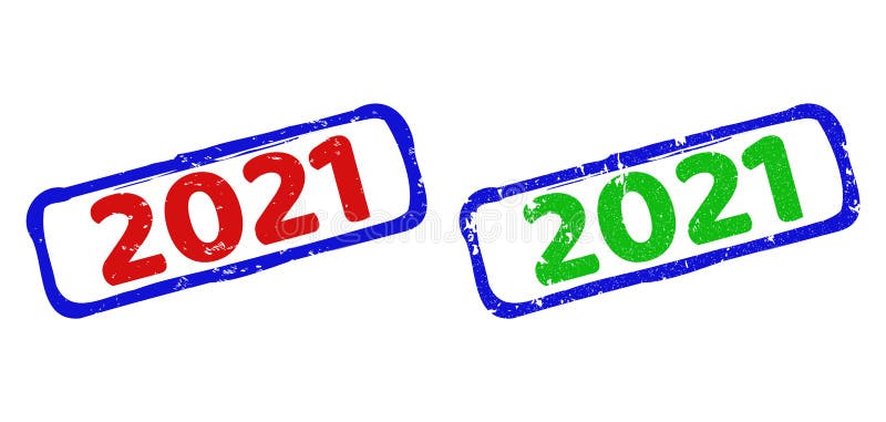 2021 Bicolor Rough Rectangular Watermarks with Scratched Styles Stock Illustration ...