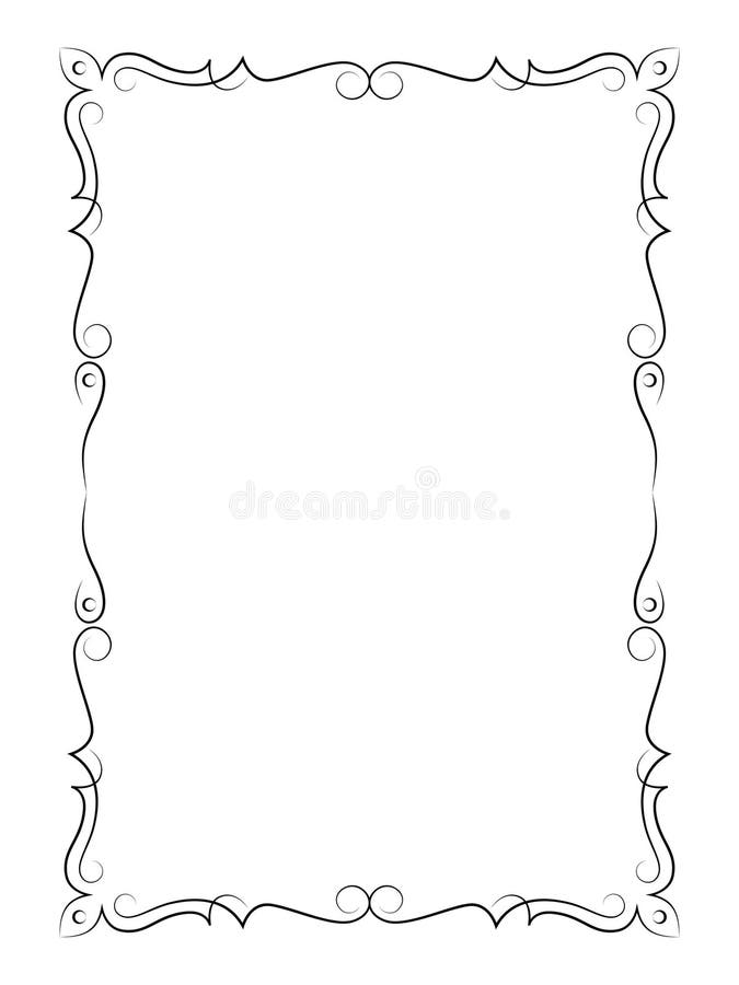 Vector Frames Black on a White Background Stock Vector - Illustration ...