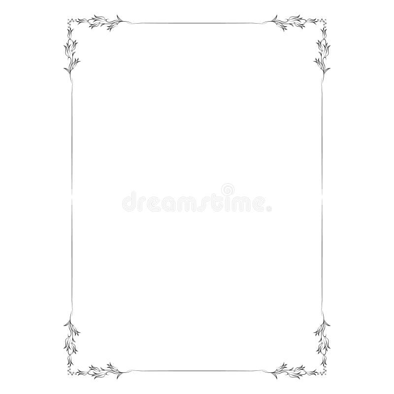Vector Frames Black on a White Background Stock Illustration ...