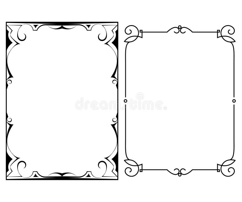 Vector Frames Black on a White Background Stock Illustration ...