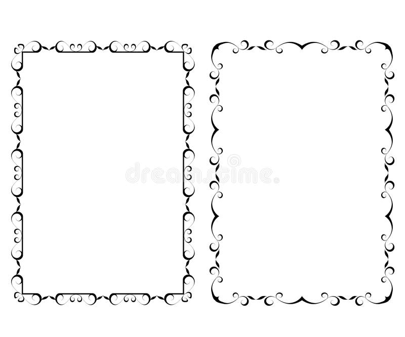 Vector Frames Black on a White Background Stock Illustration ...