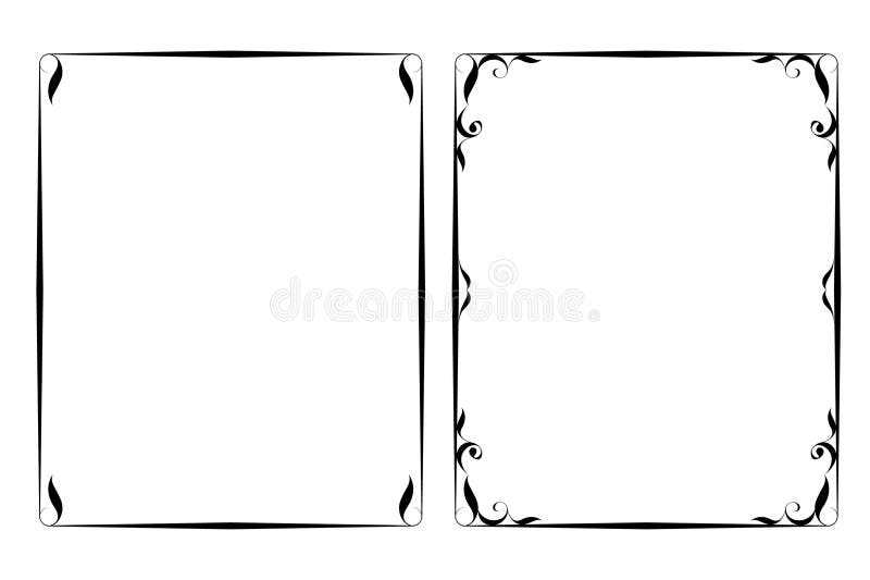 Vector Frames Black on a White Background Stock Vector - Illustration ...