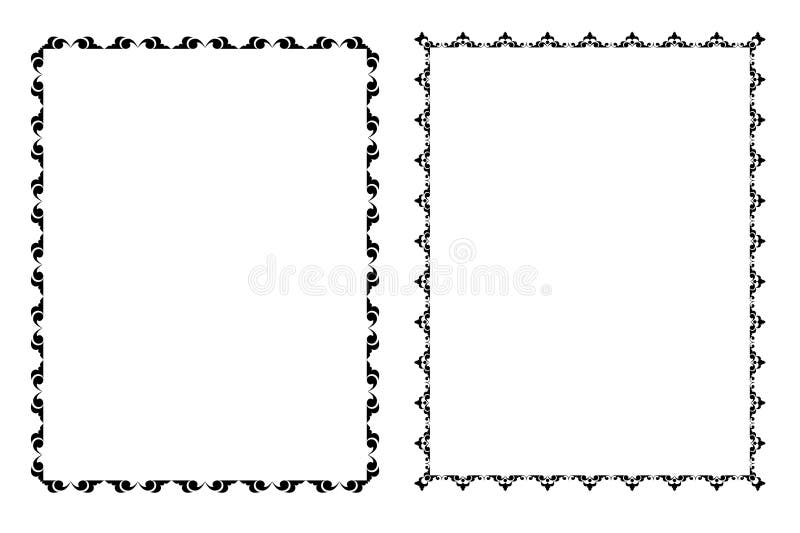 Vector Frames Black on a White Background Stock Vector - Illustration ...