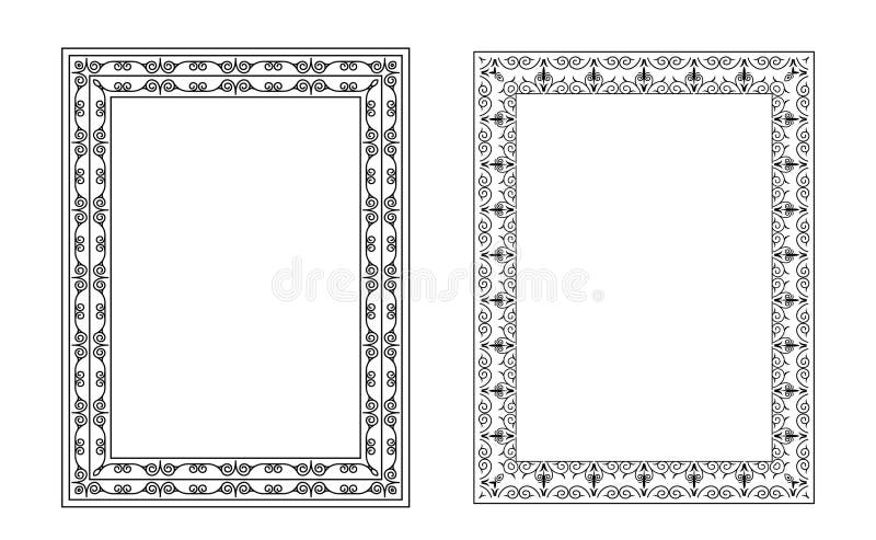 Vector Frames Black on a White Background Stock Illustration ...
