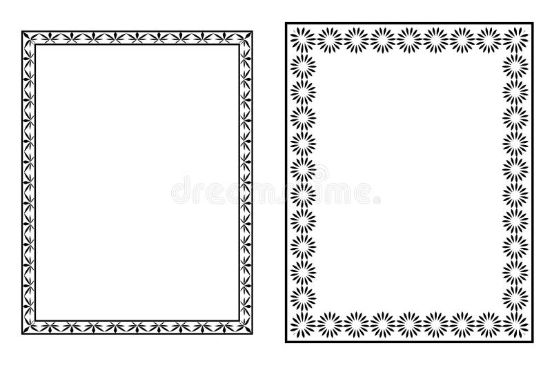 Vector Frames Black on a White Background Stock Illustration ...
