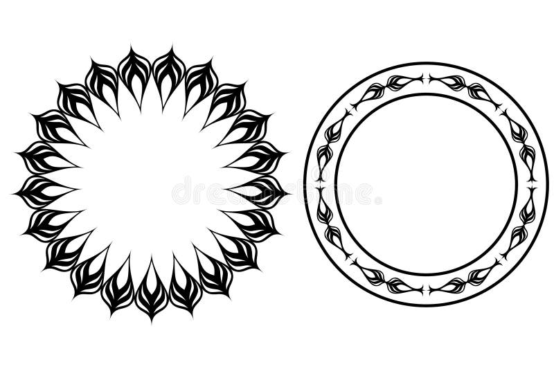 Vector Frames Black on a White Background Stock Illustration ...