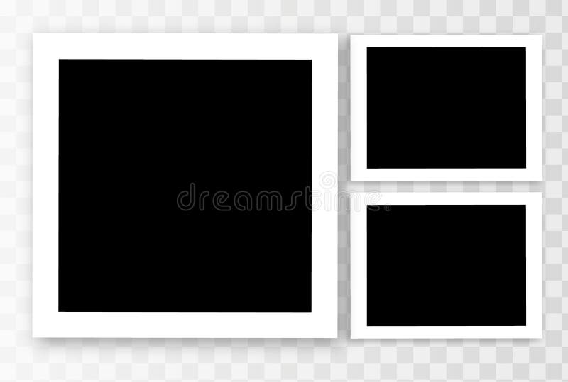 Vector Frames Photo Collage Stock Vector - Illustration of blank ...
